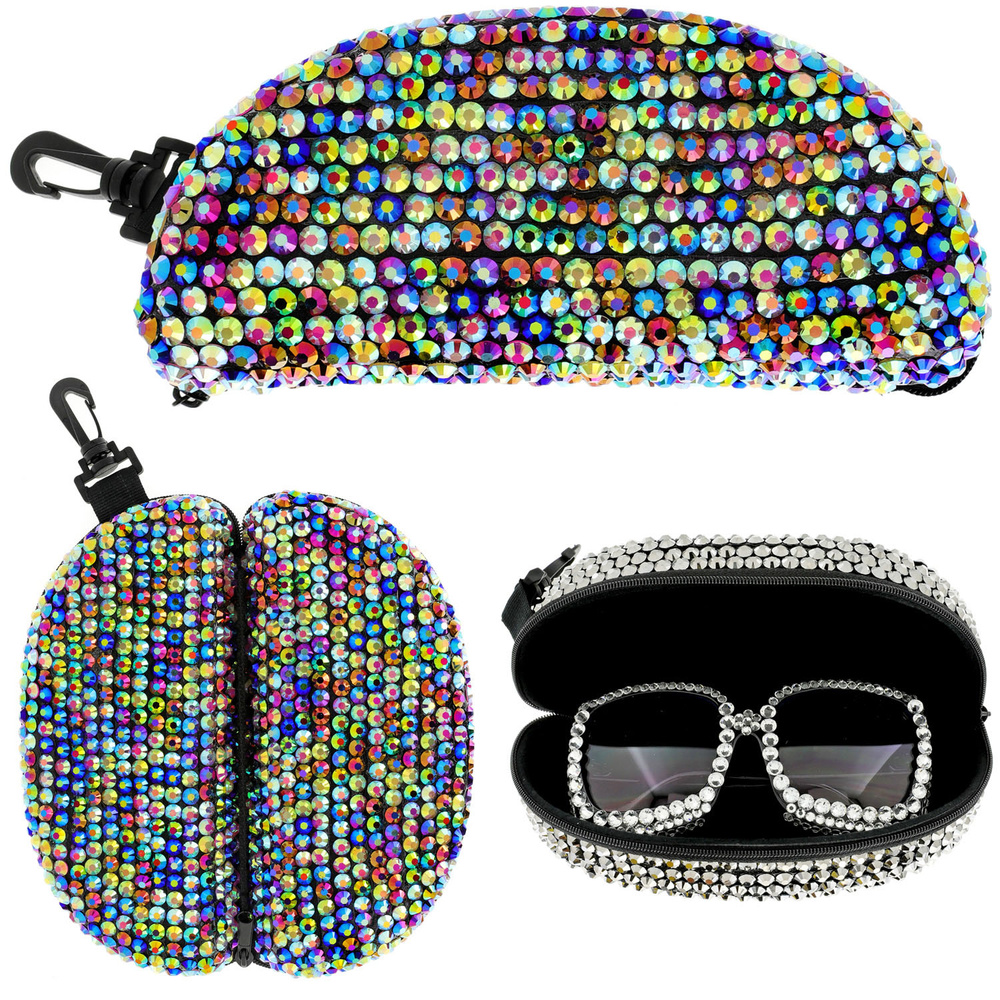 GLC11385 BKS LARGE SPARKLY RHINESTONE SUNGLASSES GLASSES CASE