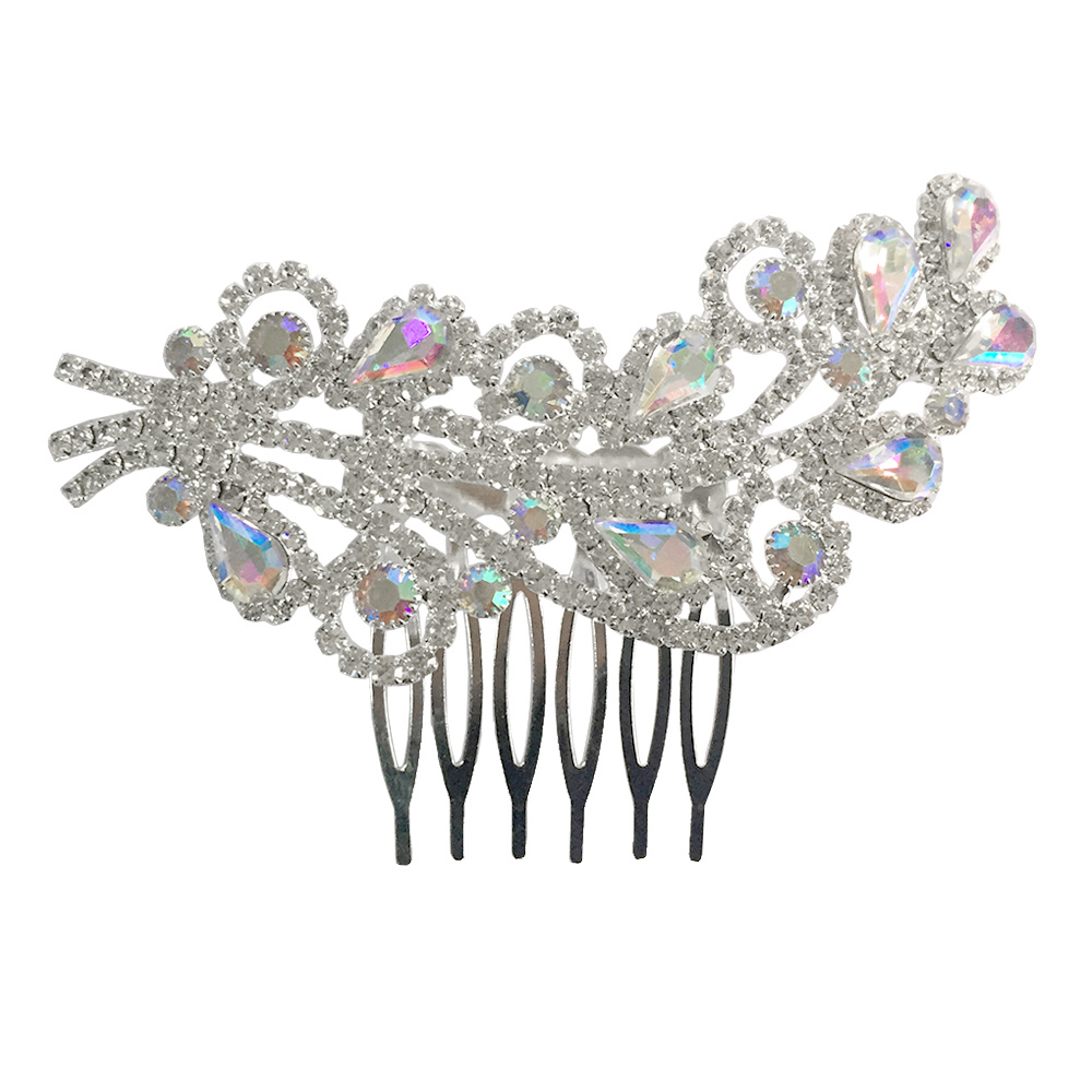 HCY10048 SCA GEM RHINESTONE SPIRAL HAIR COMB