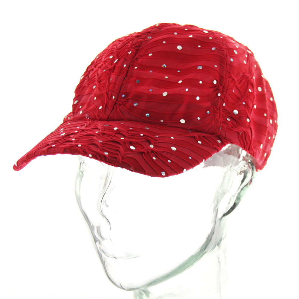 HTC587 RD Glitter Sparkle Baseball Cap Htc587Rd - Hats