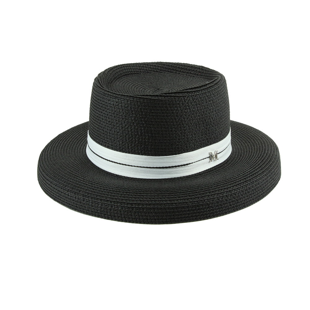 HTP2354 BK WOVEN BANDED SMALL BRIM HAT - Casual - Summer