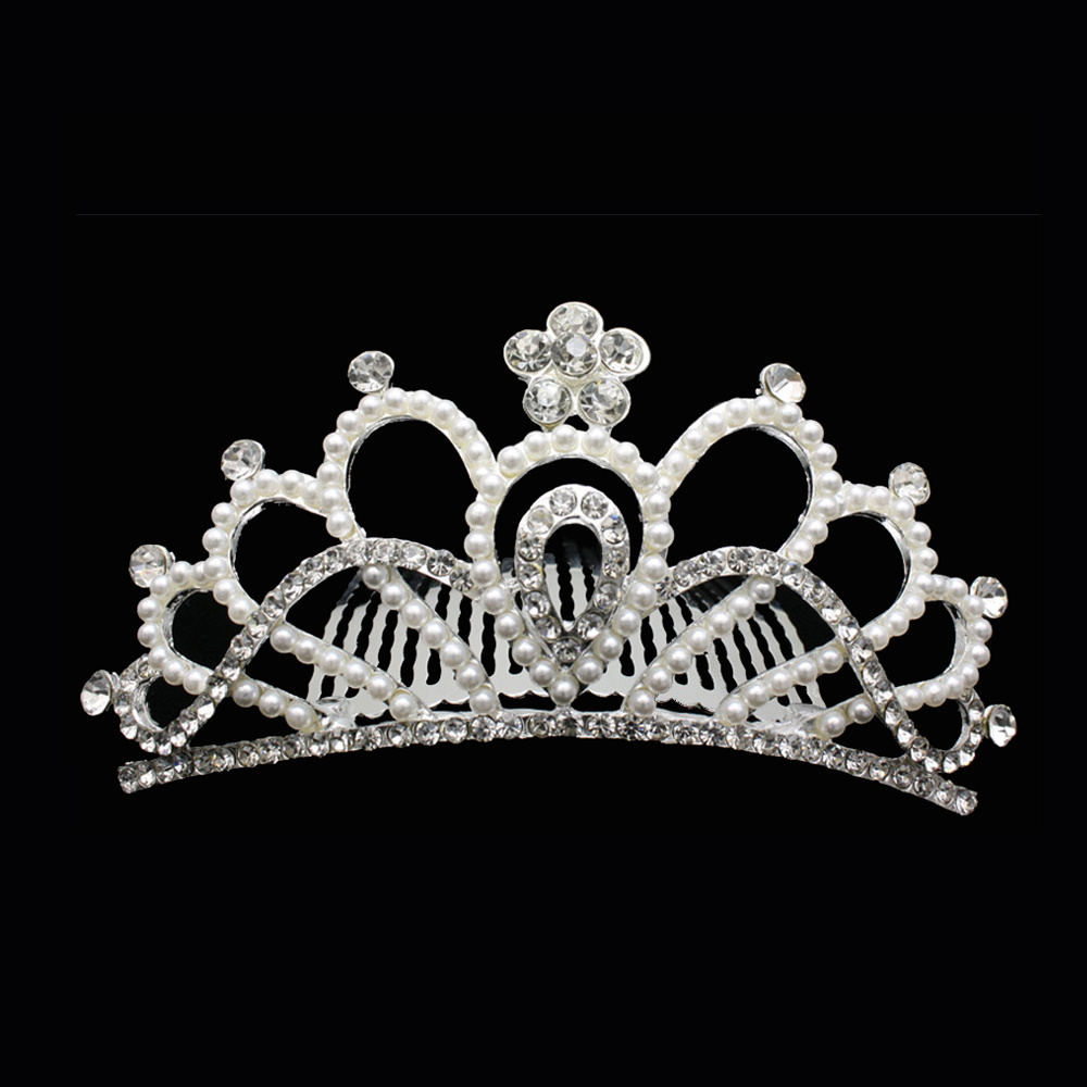 HTY1505 SWH Hty1505Swh Medium Front Comb Tiara - Tiaras