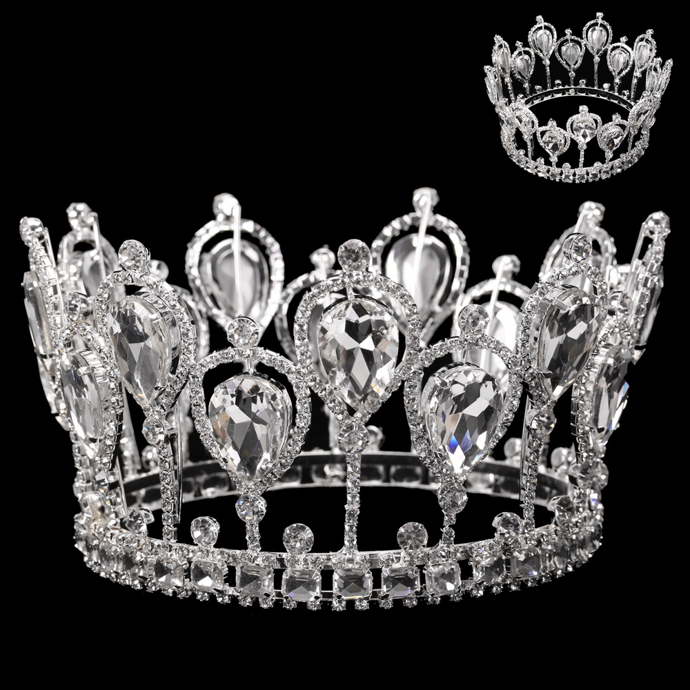 HTY7158S FULL RHINESTONE CROWN
