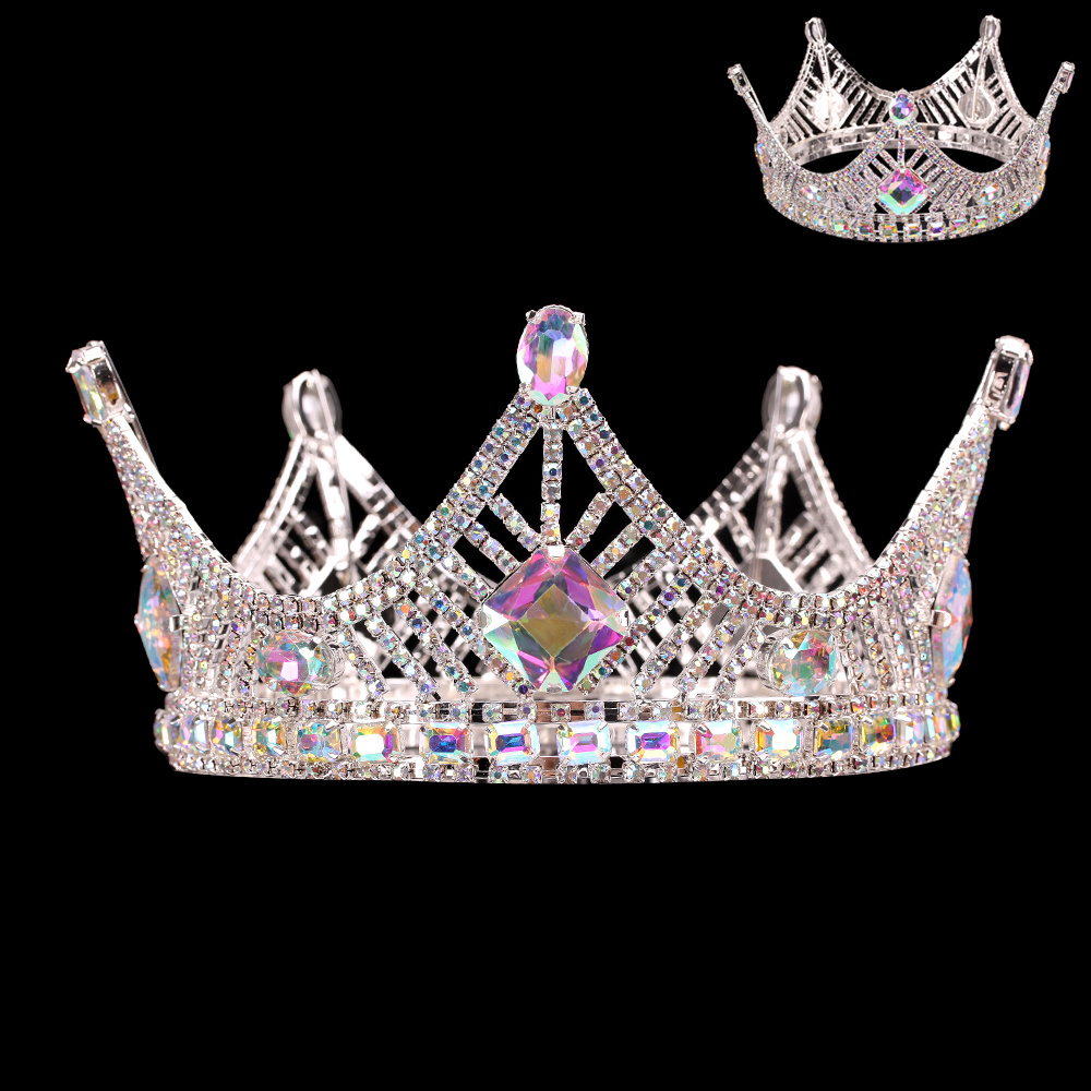 HTY8034 SAB RHINESTONE PRINCE CROWN - Extra Large