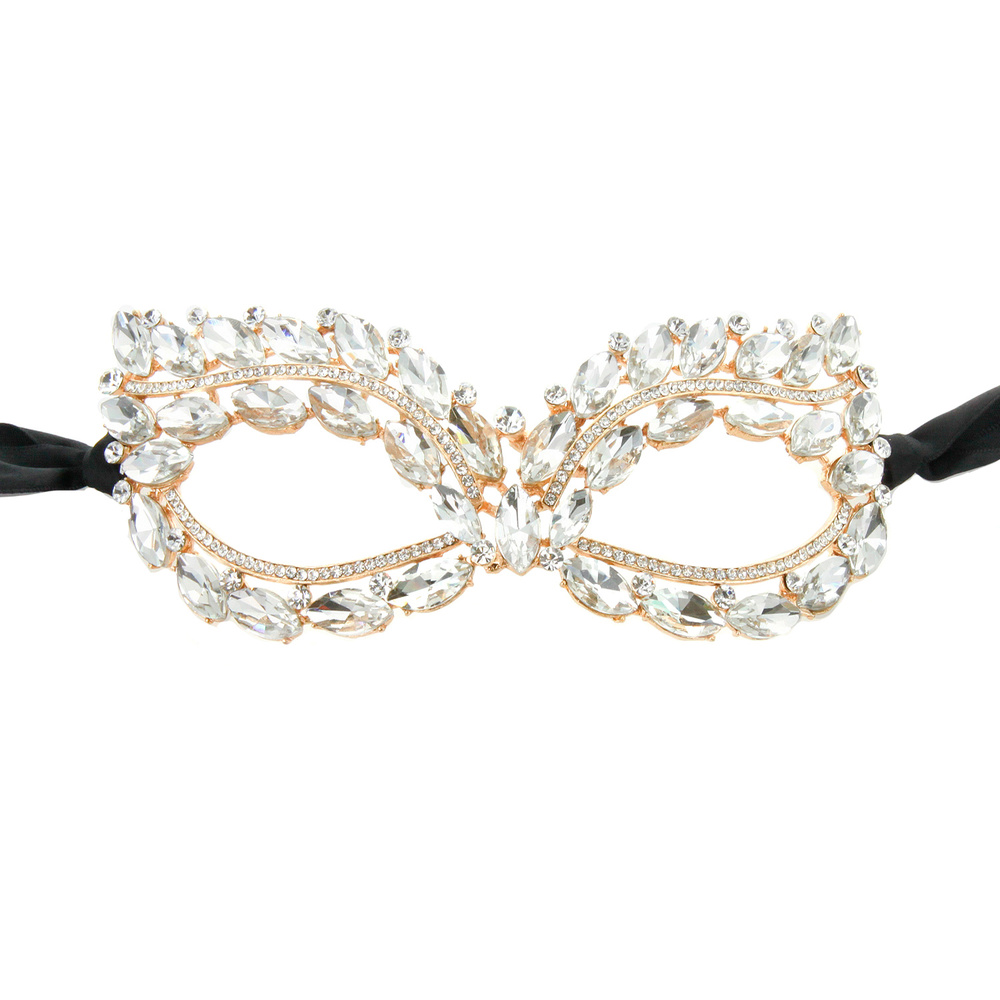 MASK2247 GCL METAL CASTING STONE MASQUERADE MASK - Masquerade Masks