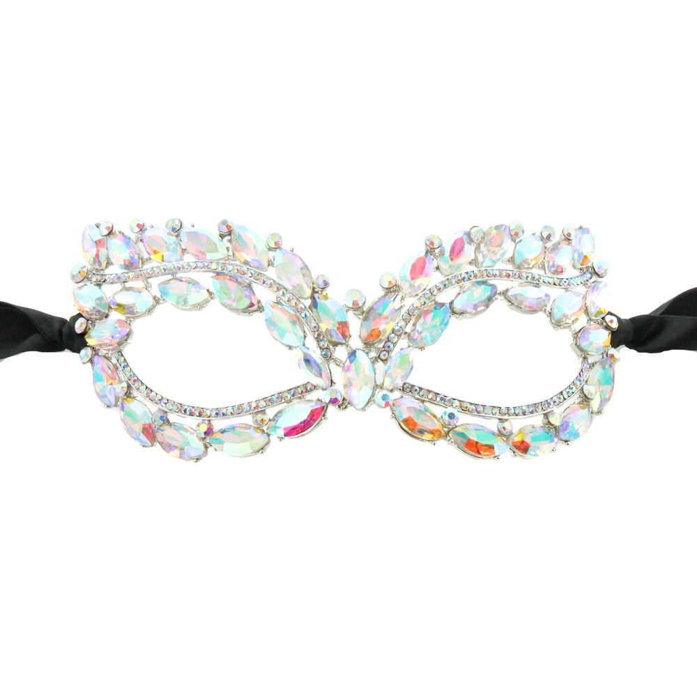 MASK2247 RAB METAL CASTING STONE MASQUERADE MASK - Masquerade Masks