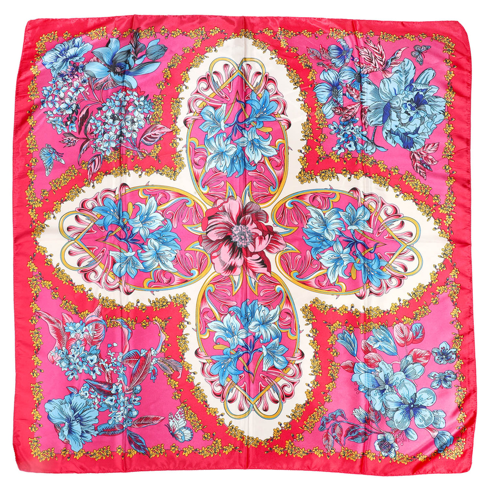 SF17475 FUBL FLORAL BAROQUE PRINTED SCARF