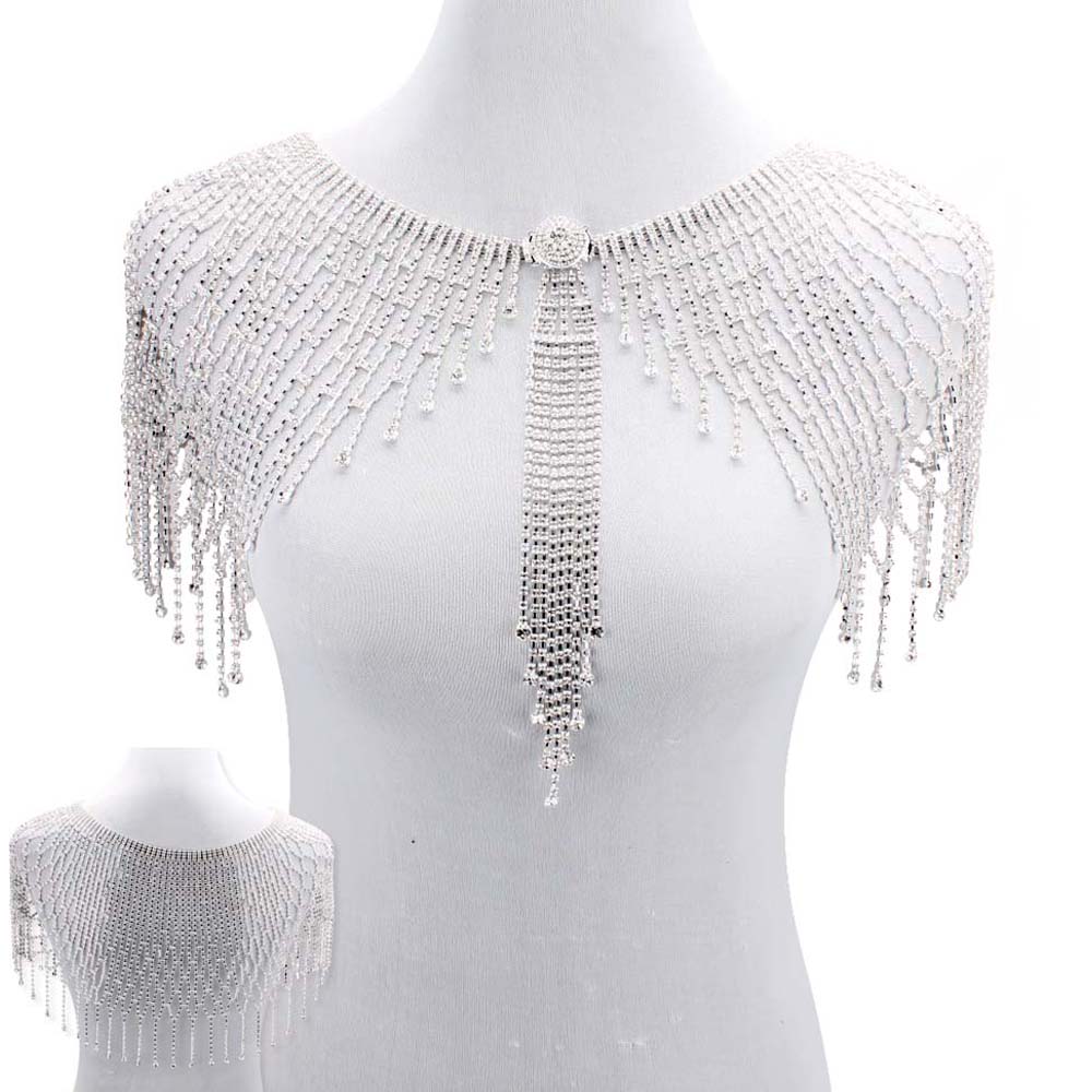 SHAWL3244 S Full Rhinestone Shawl Body Jewelry