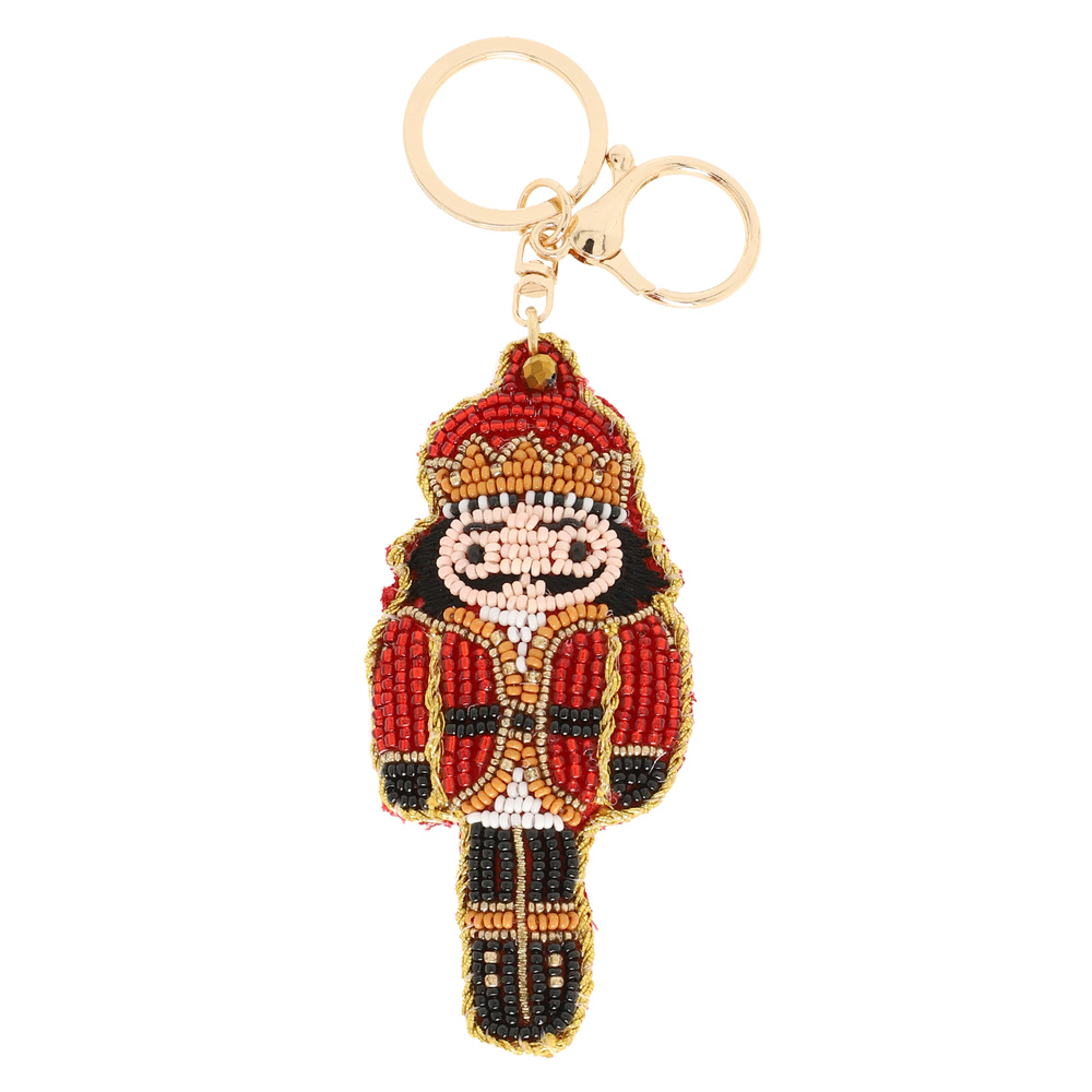 XK16057 RD CHRISTMAS NUT CRACKER KEYCHAIN - Keychains